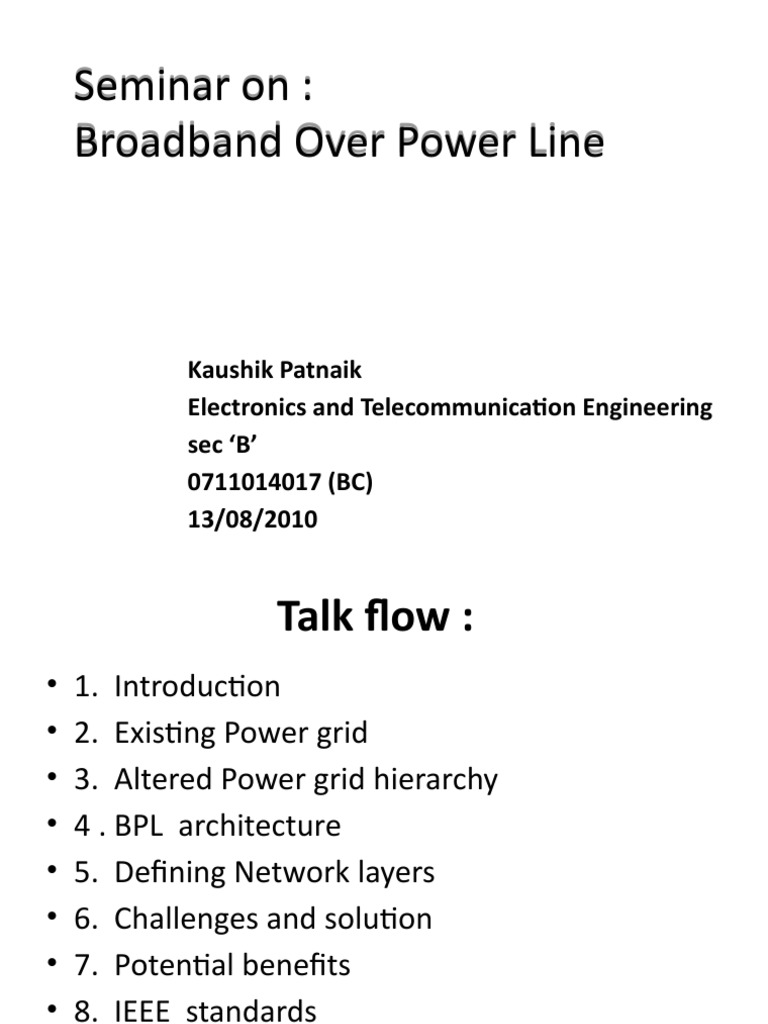 Broadband Over Powerline (BPL) | PDF | Electronic Engineering ...