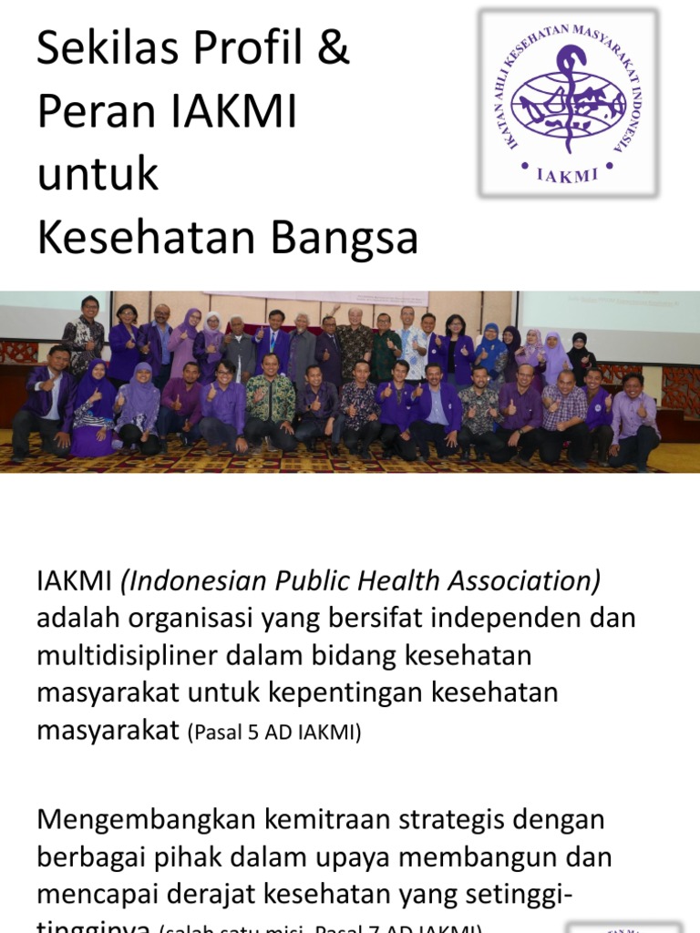 Profil dan Peran IAKMI dalam Kesehatan | PDF