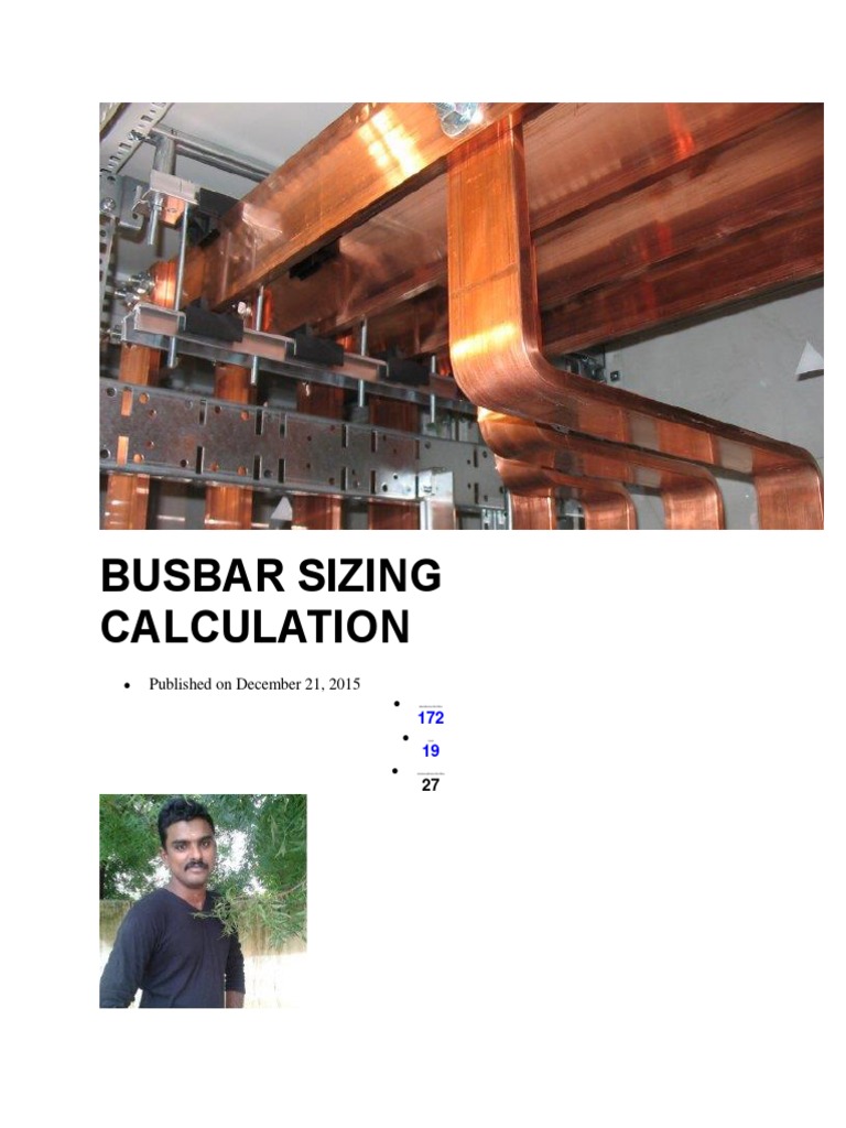 Busbar Sizing Calculation | PDF | Fires | Transformer