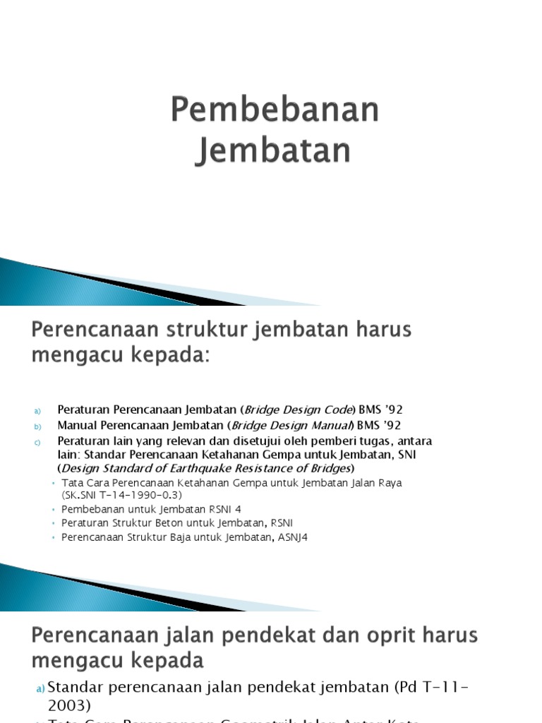 Pembebanan Jembatan Jalan Raya | PDF