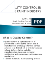 Quality Control in The Paint Industry | PDF | Paint | Epoxy
