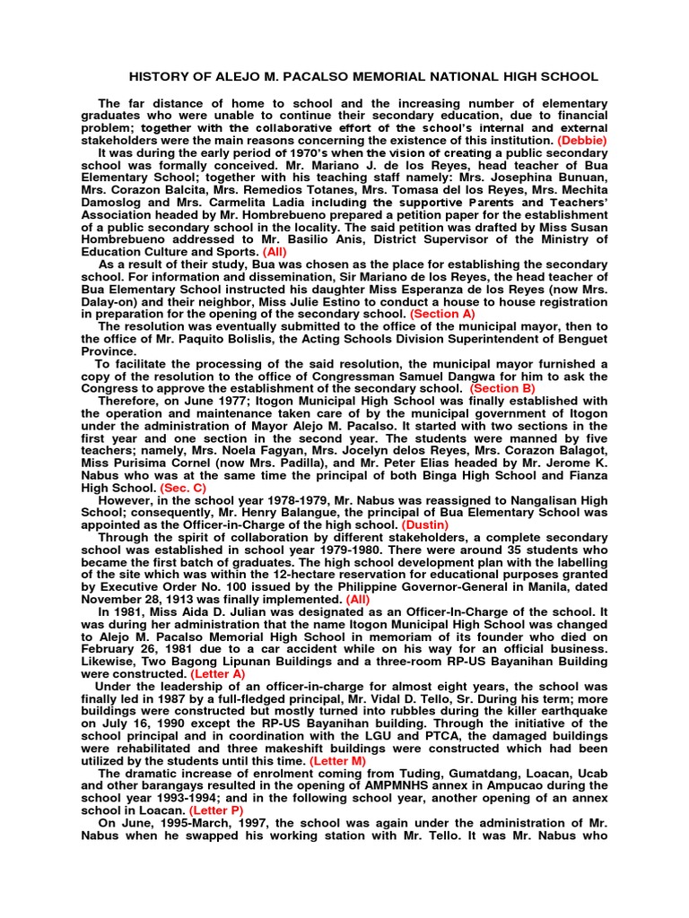 History | PDF | Teachers | Schools