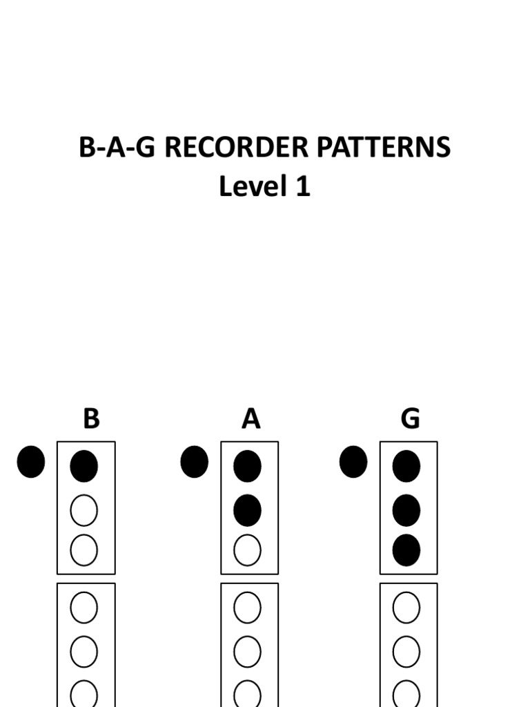 B-A-G Recorder Patterns Level 1 | PDF