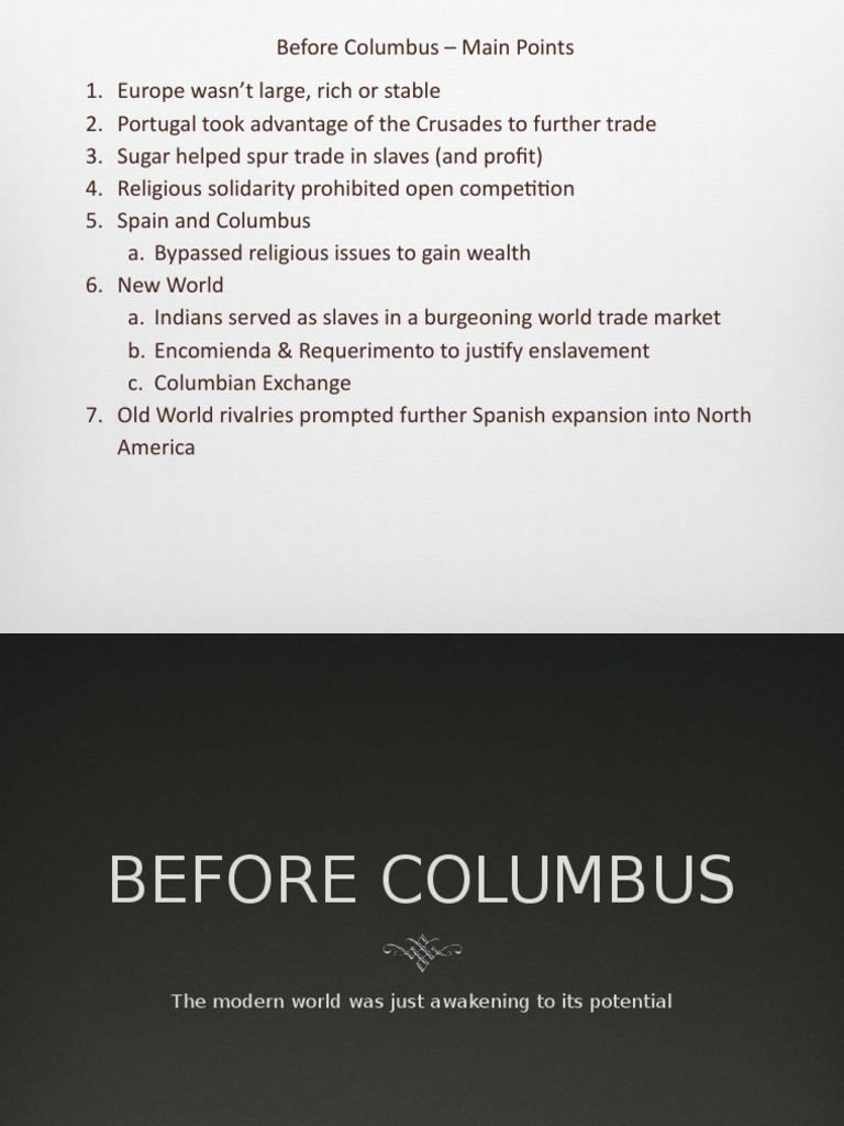 Lecture 1.1 - The World Before Columbus | PDF | Christopher Columbus ...