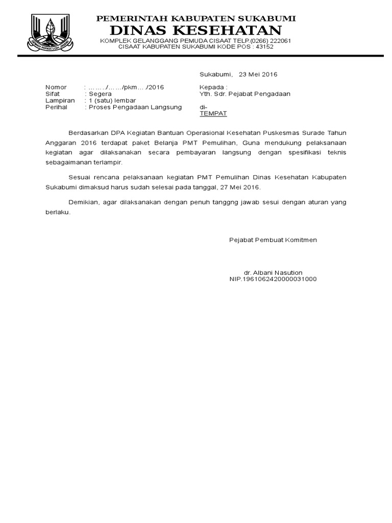 Contoh SPJ PMT | PDF