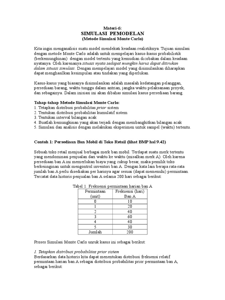 06-Simulasi Pemodelan | PDF