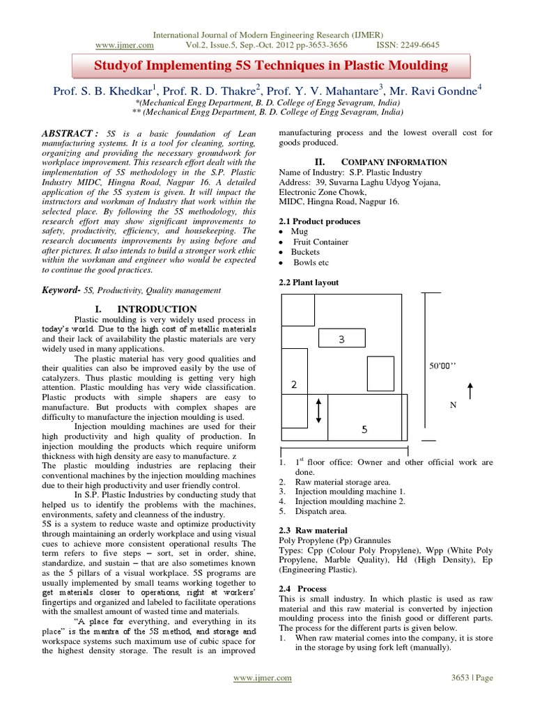 5S Implementation in Plastic Moulding | PDF | Lean Manufacturing ...