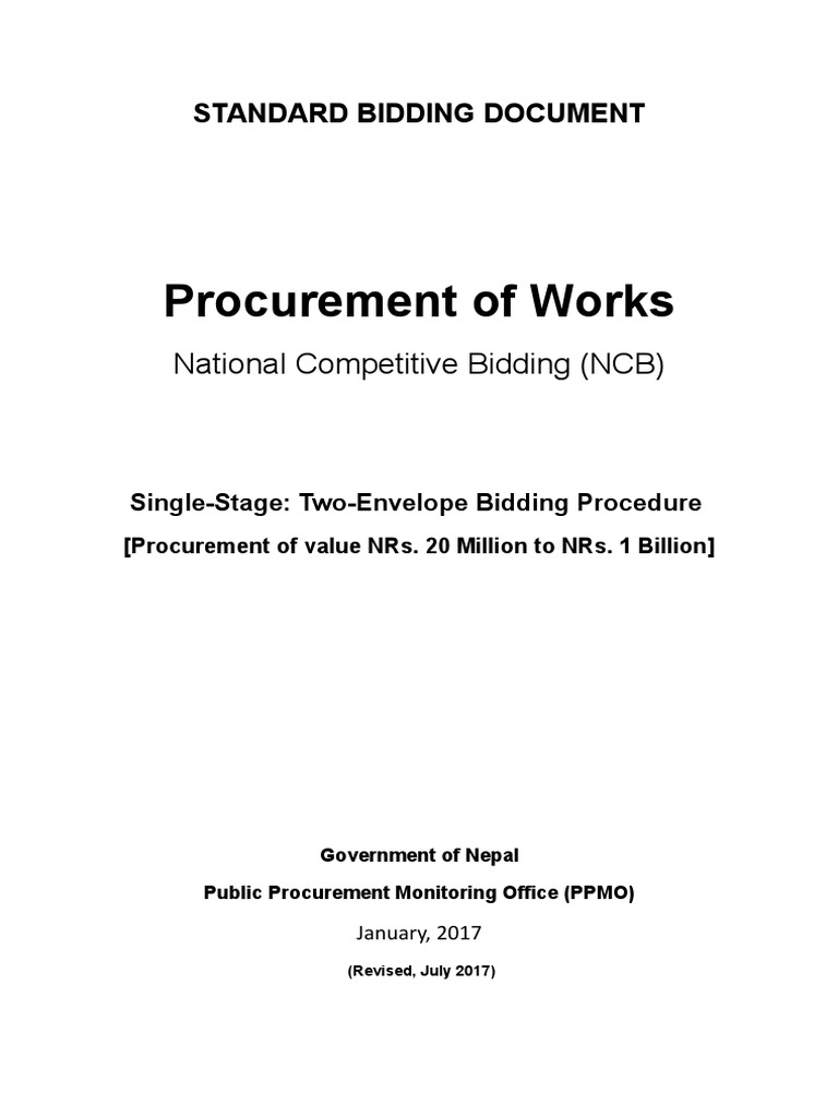 Nepal Construction Bidding Guide | PDF | Joint Venture | Construction ...