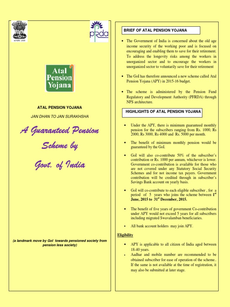 Apy Brochure | Pension | Payments