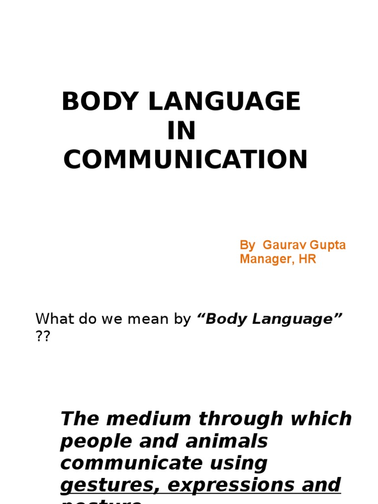 Body Language | PDF | Body Language | Semiotics