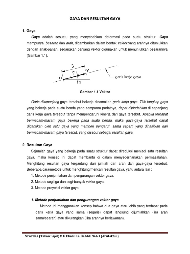 Menghitung Resultan Gaya Vektor | PDF | Metode & Bahan Ajar | Sains ...