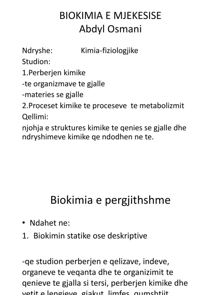Biokimi Hyrje | PDF