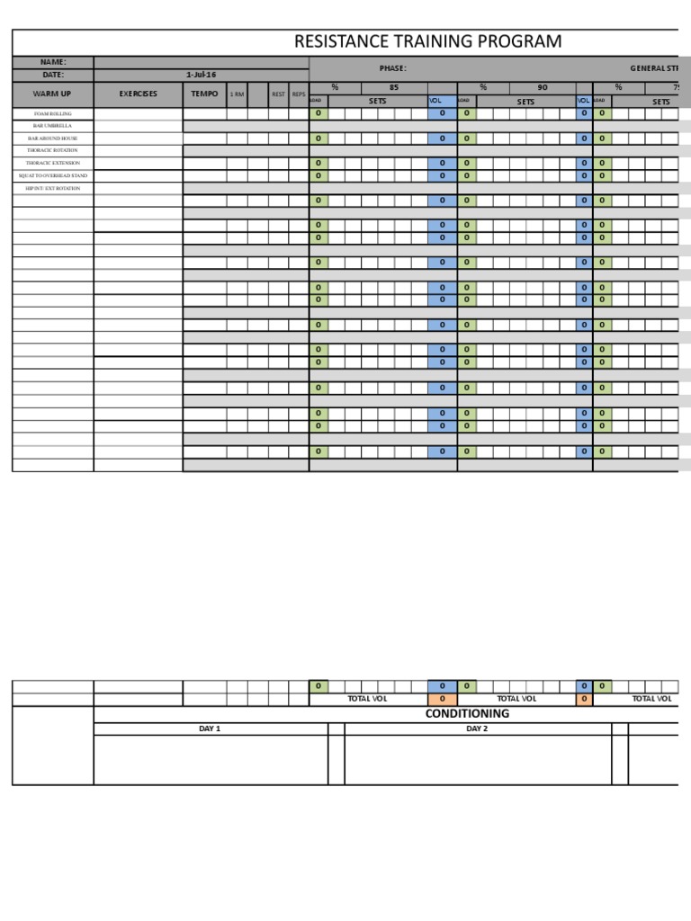 Tri Strength Template | PDF | Strength Training | Individual Sports