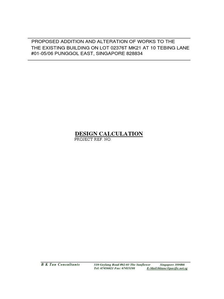 Design Calculation | PDF | Science | Technology (General)