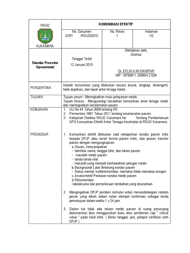 Spo Komunikasi Efektif | PDF