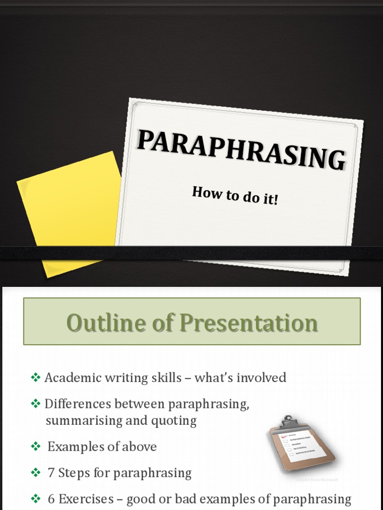 Tips To Paraphrase Effectively in English | PDF | Study Skills | Phrase