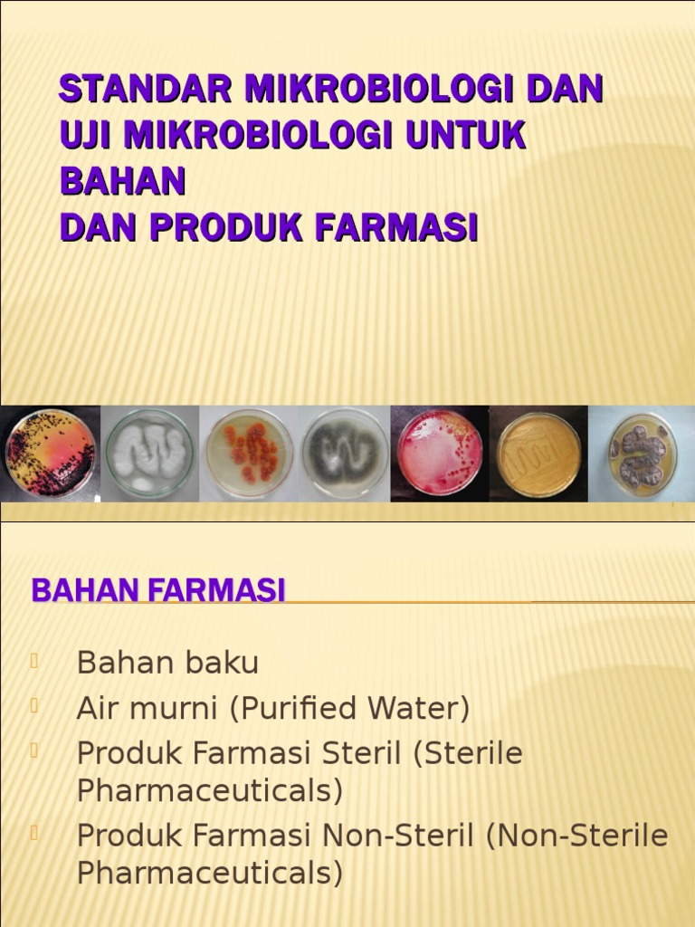 Standar Mikrobiologi Untuk Produk Farmasi1 | PDF | Sains & Matematika