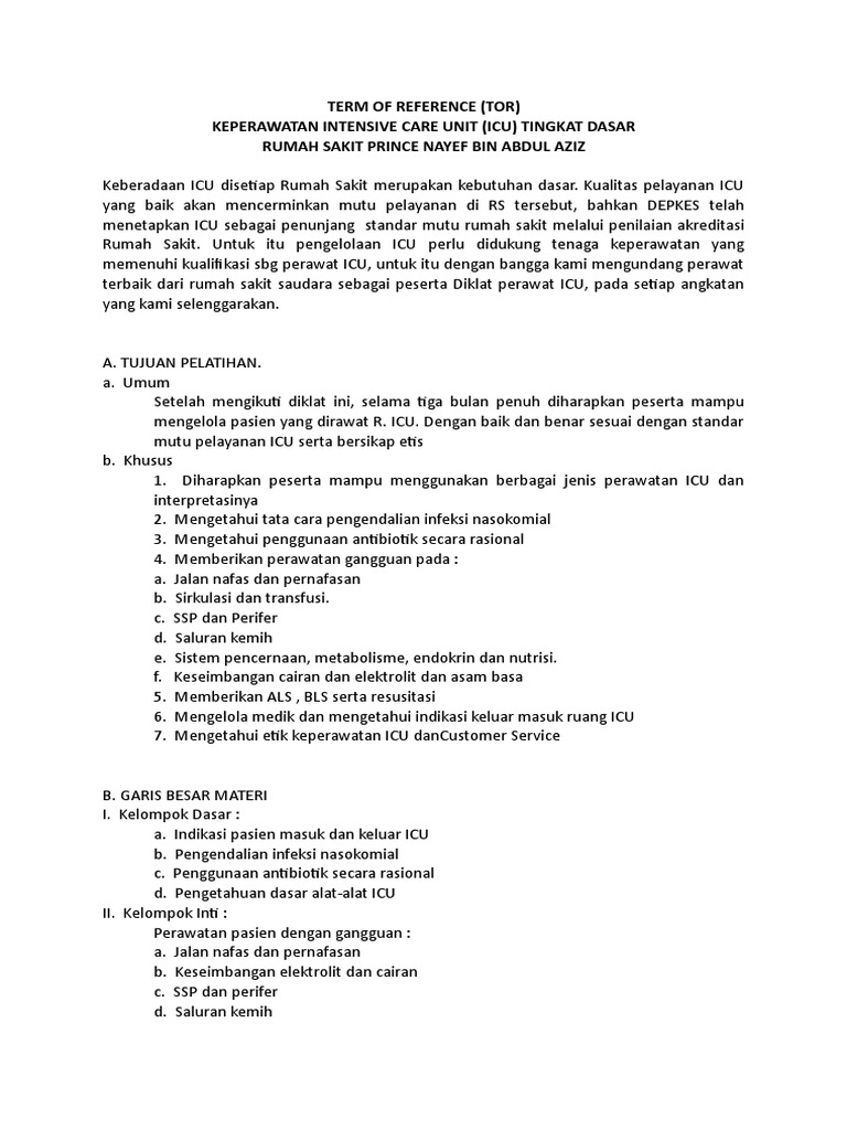 Contoh TOR | PDF