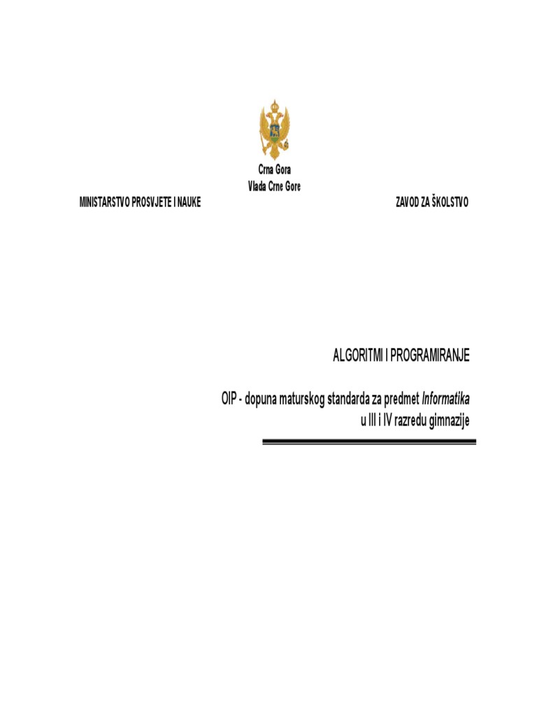 Algoritmi I Programiranje PDF | PDF