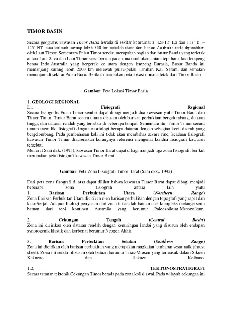 Geologi dan Tektonik Timor Basin | PDF | Sains & Matematika