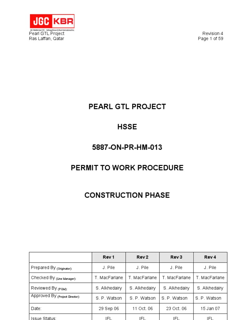 5887 On PR HM 013 (1) +Ptw+Procedure | PDF | Risk | Safety