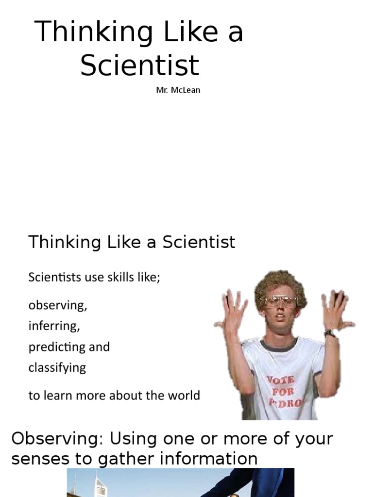 CH 1 Sec 1 Thinking Like A Scientist - Upload | PDF