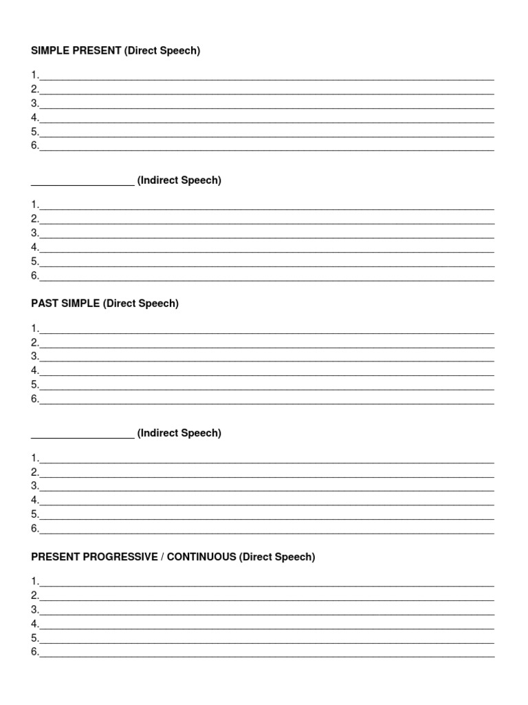 SIMPLE PRESENT (Direct Speech) | PDF | Syntax | Languages
