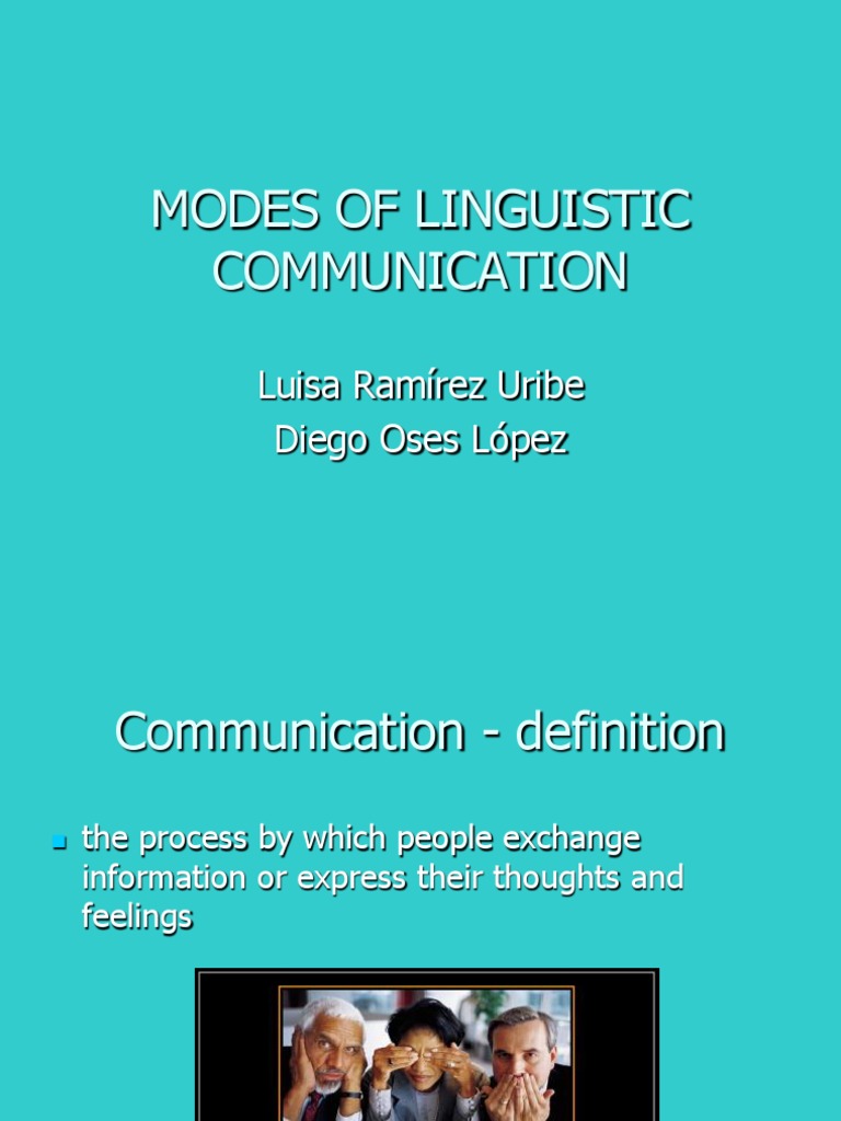 Modes of Linguistic Communication Explained | PDF