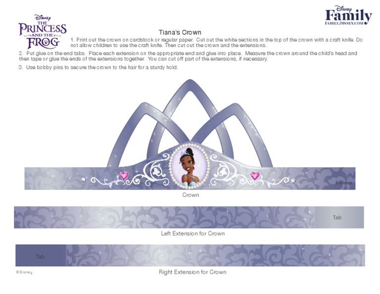Disney Princess Printable Crown Template Frozen Party Ideas With FREE