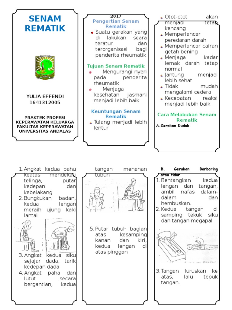 Leaflet Senam Rematik | PDF