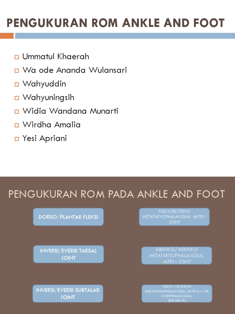 1 Pengukuran Rom Pada Ankle and Foot | PDF