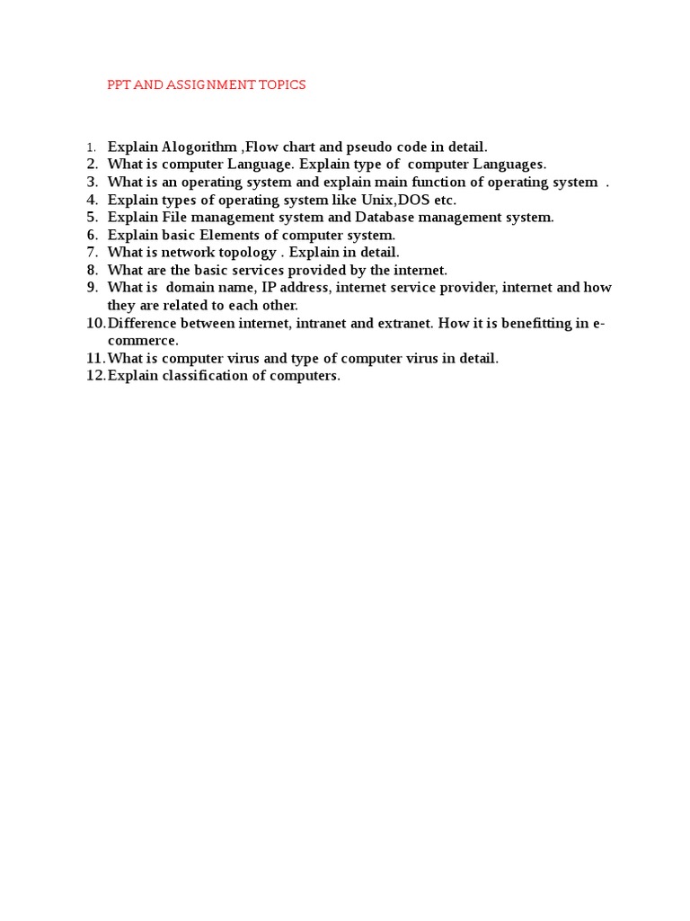 Assignment Topic | PDF