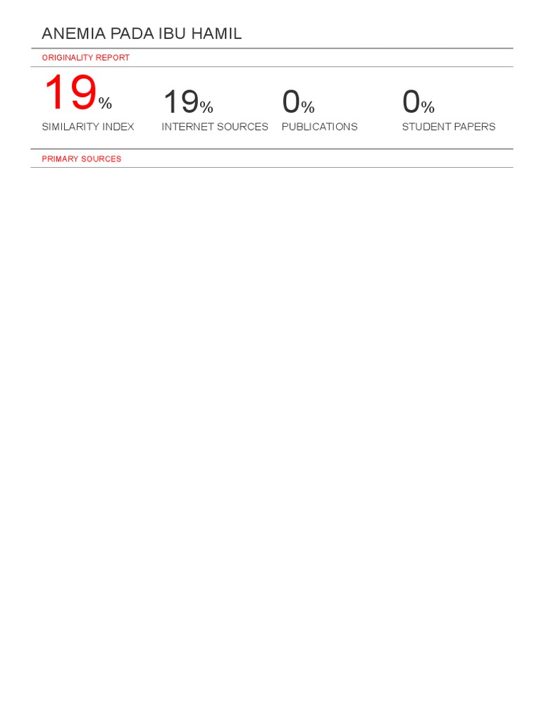 Anemia Pada Ibu Hamil: Similarity Index Internet Sources Publications ...