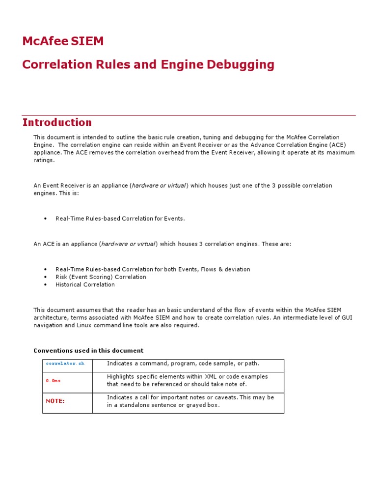 McAfee SIEM Best Practices For Correlation Rules and Engine Debugging | PDF | Computer Data ...