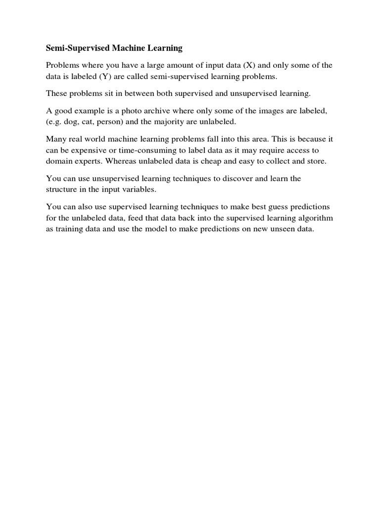 Semi Supervised Learning | PDF