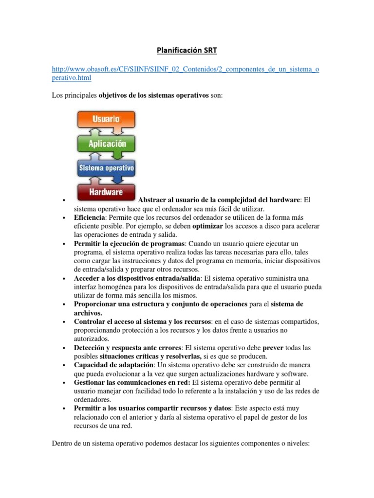 Planificación SRT | PDF | Proceso (Computación) | Sistema operativo