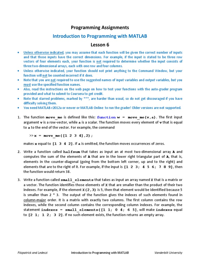 Homework Matlab | Download Free PDF | Function (Mathematics) | Angle
