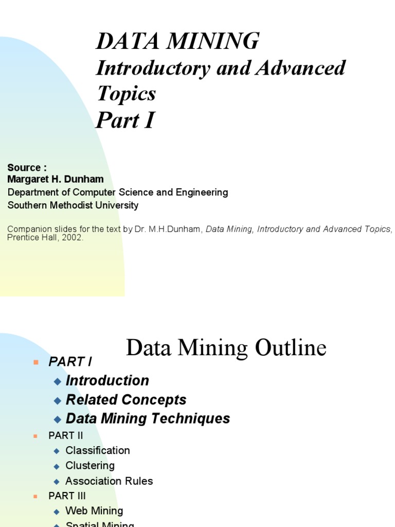 Introductory and Advanced Topics: Data Mining | PDF | Data Mining ...