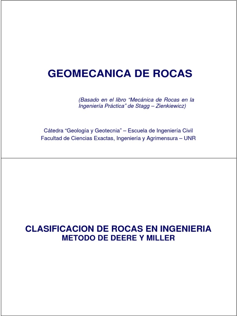 Clasificacion Roca Intacta | PDF