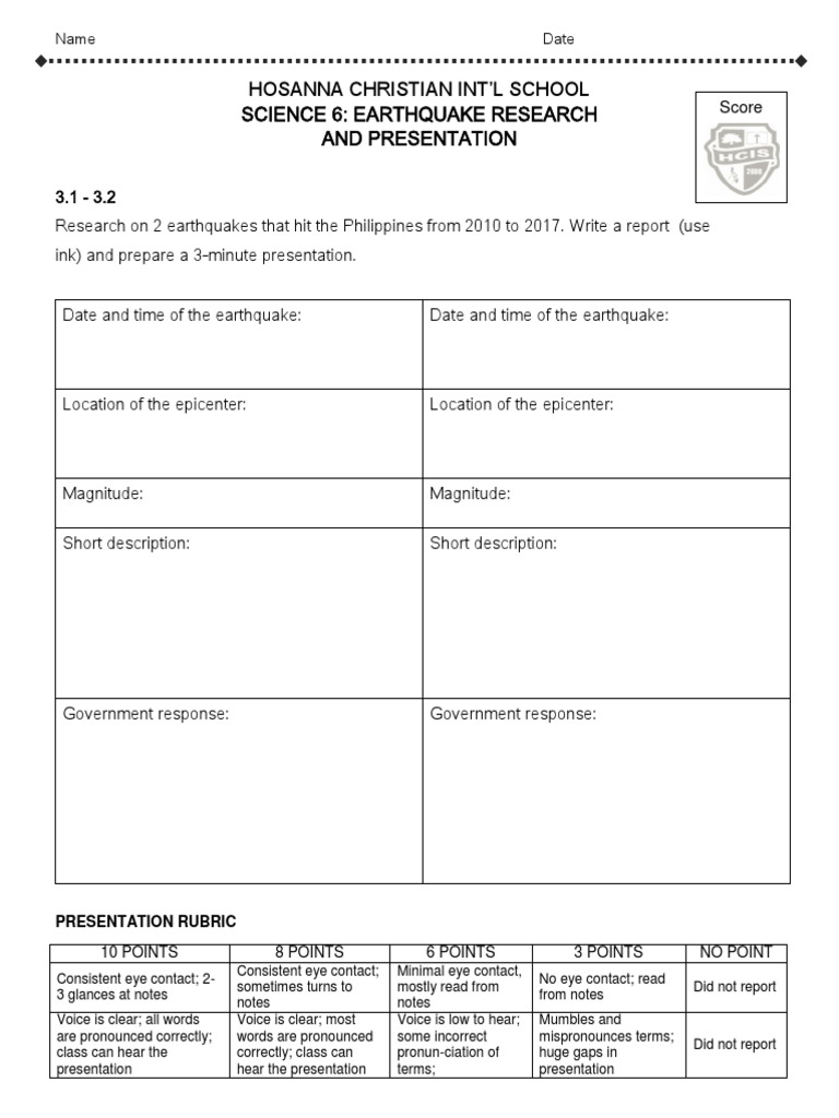 Earthquake Report Ch3 | PDF