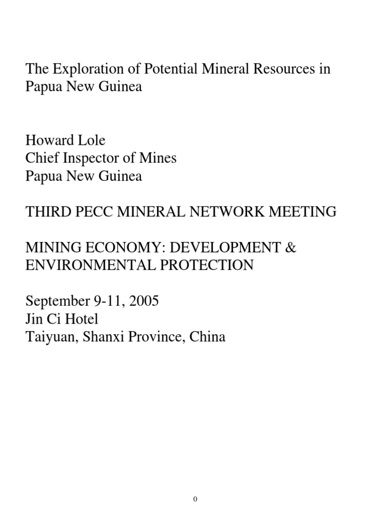 Frieda Copper and Gold Project | PDF | Papua New Guinea | Mining