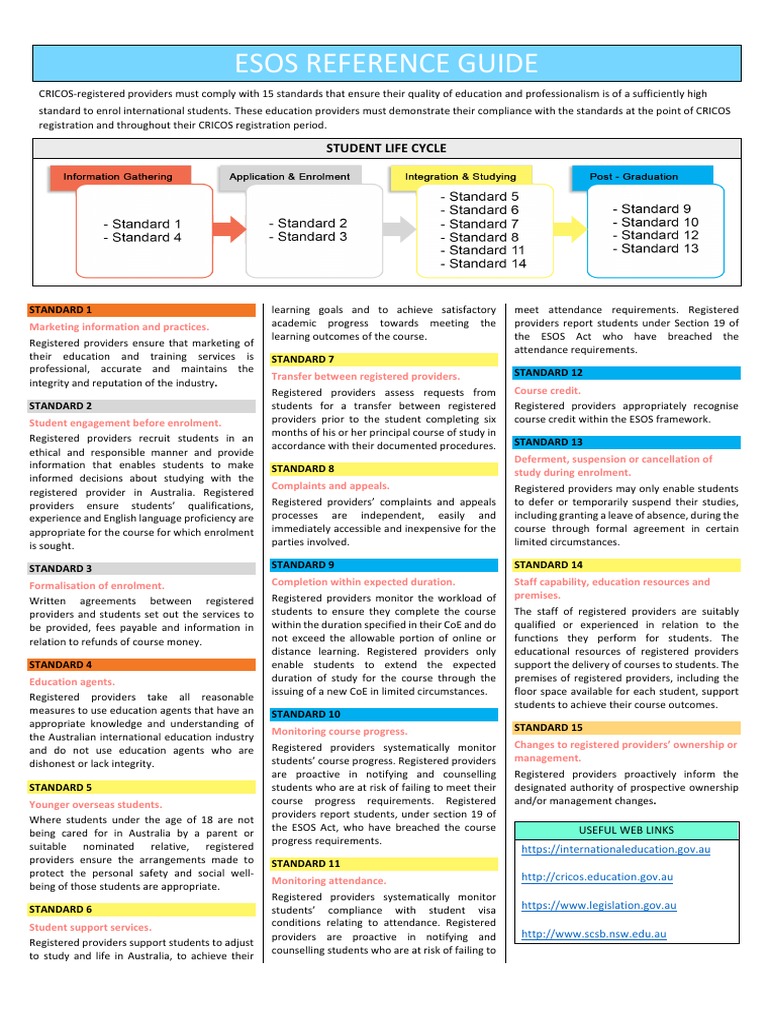 Esos Reference Guide: Student Life Cycle | PDF | Government | Business