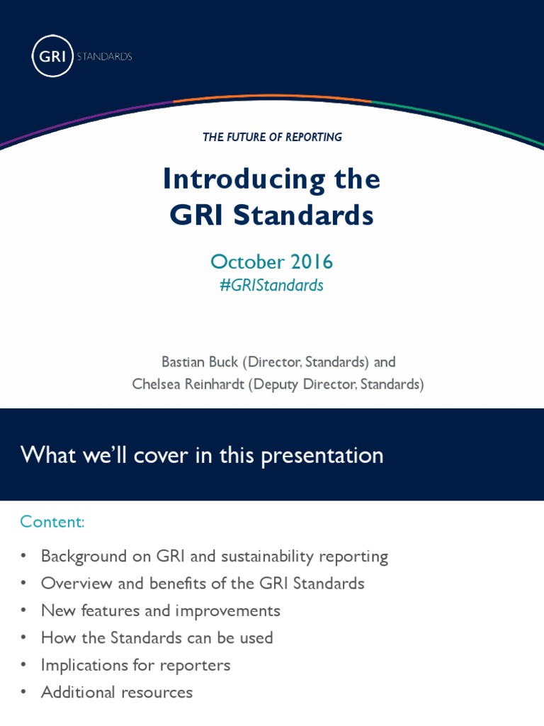 Introducing The Gri Standards Presentation | PDF | Sustainability ...