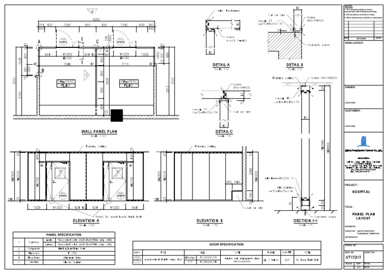 Detail A Detail B: Panel Specification | PDF
