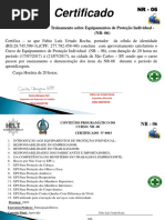 Modelo - Certificado de NR 12 | PDF