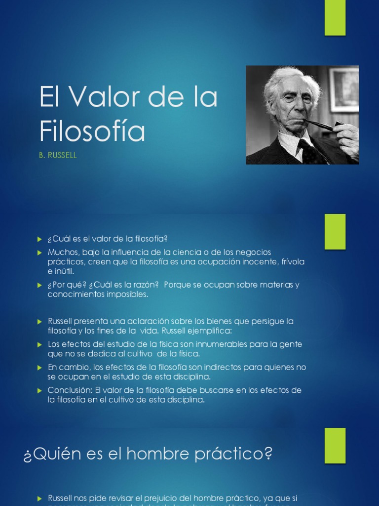El Valor de La Filosofía | PDF | Universo | Conocimiento