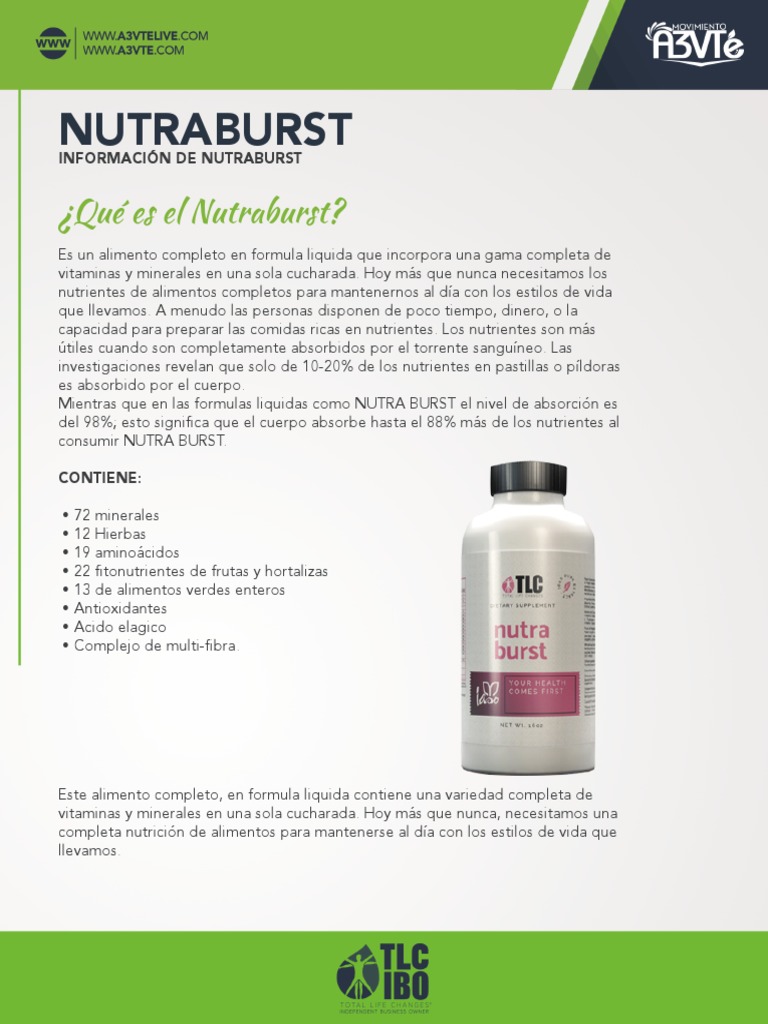Nutra Burst | PDF | Alimentos | Nutrición