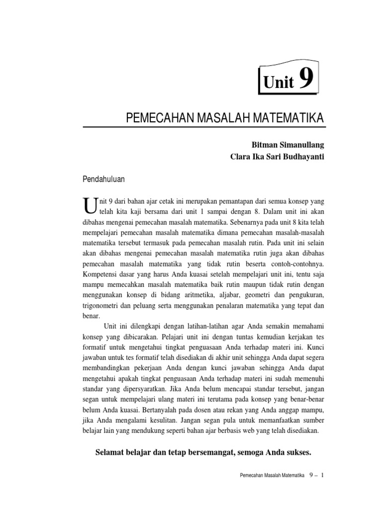 Teori Polya Pemecahan Masalah PDF | PDF