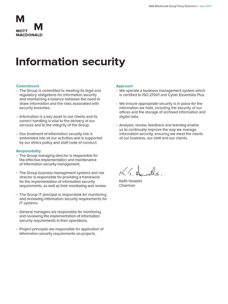 Information Security Policy Statement | PDF