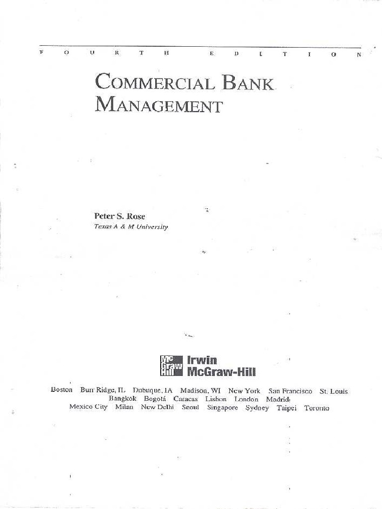Commercial Bank Management PDF | PDF